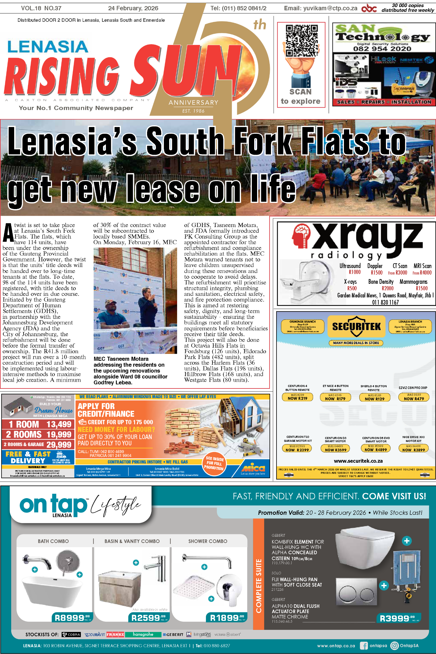 Rising Sun Lenasia E-Paper, February 24, 2026 | Rising Sun Newspapers